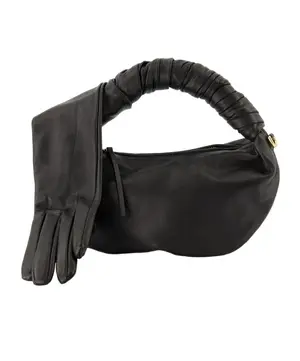 Moschino Glove Handle Leather Tote Bag