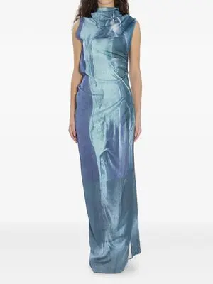 JEAN PAUL GAULTIER Long Draped Water Dress