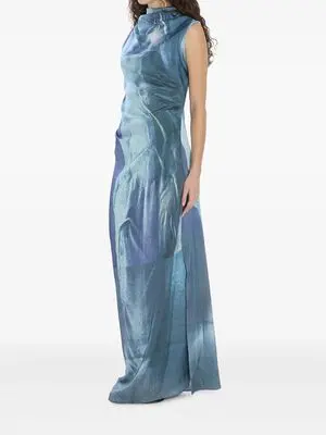 JEAN PAUL GAULTIER Long Draped Water Dress