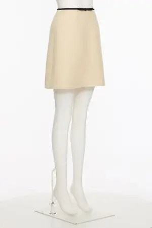 Valentino Garavani Crepe Couture Bow Detailed Mini Skirt - Nude