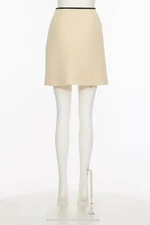 Valentino Garavani Crepe Couture Bow Detailed Mini Skirt - Nude
