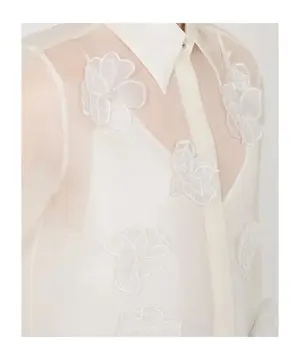 Max Mara Embellished Shirt - White