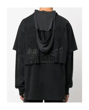 Givenchy Logo-embroidered Long-sleeve T-shirt - Faded Black