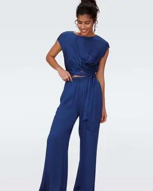 Diane Von Furstenberg Knotted Detail Wrap Top