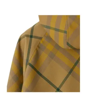 Burberry Checked Zip-up Hooded Jacket