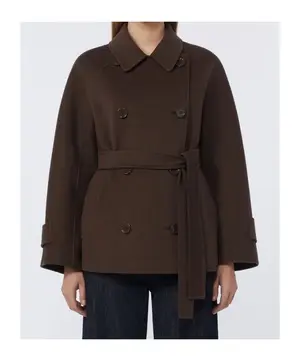 Max Mara Louise Double Breasted Short Belted Jacket