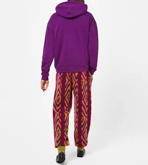 Gucci Logo Printed Drawstring Hoodie - Purple