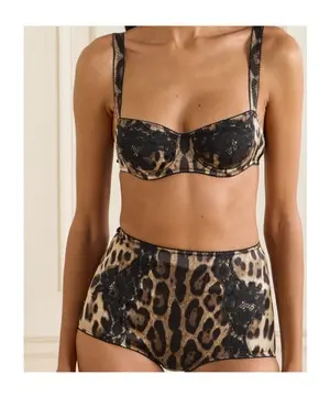 Dolce & Gabbana Dolce Gabbana Leopard Printed Balconette Bra