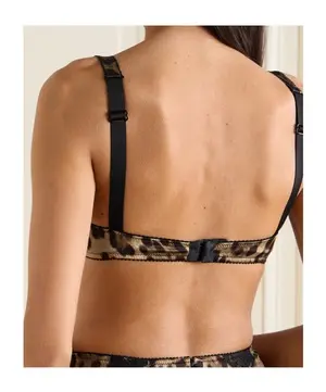 Dolce & Gabbana Dolce Gabbana Leopard Printed Balconette Bra