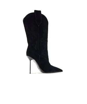 Paris Texas Lidia Heeled Ankle Boots - Black