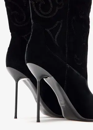 Paris Texas Lidia Heeled Ankle Boots - Black
