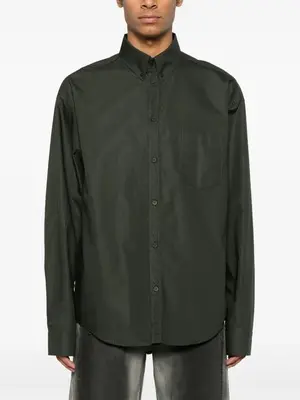 Balenciaga Collared Long-sleeve Shirt - Green