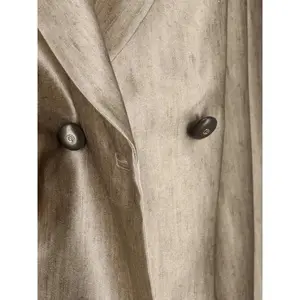 Giorgio Armani Double-breasted Suit Jacket With Shawl Lapel - Light Beige