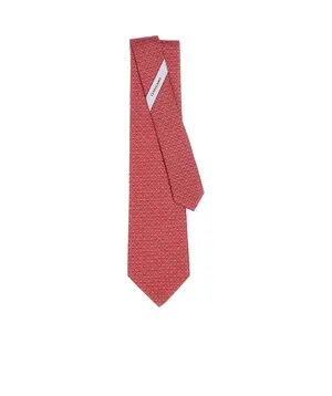 FERRAGAMO Gancini Print Neck Tie