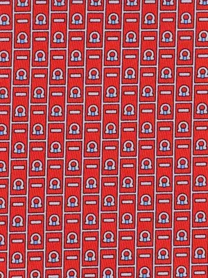 FERRAGAMO Gancini Print Neck Tie