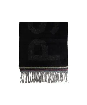 Paul Smith Logo-embroidered Scarf - Black
