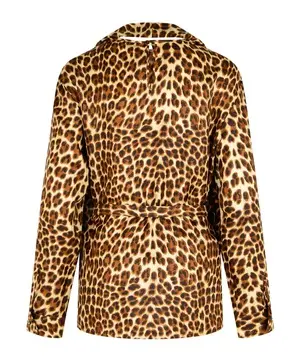 P.a.r.o.s.h Leopard Printed Belted Waist Blouse