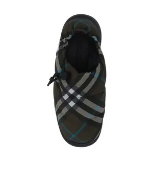 Burberry Checked Padded Flat Sandals