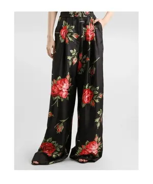 Dolce & Gabbana Floral Wide-leg Trousers - Multi-color