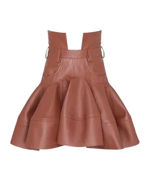 Zimmermann Hypnotic Leather Mini Skirt