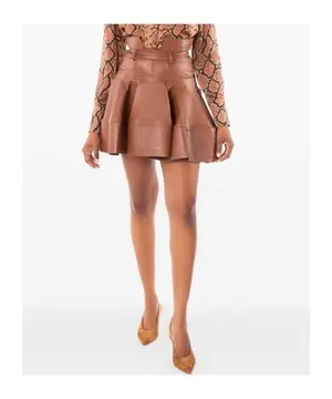 Zimmermann Hypnotic Leather Mini Skirt