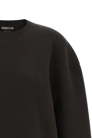 TOM FORD Sculptural Wool & Cashmere Mini Dress - Brown