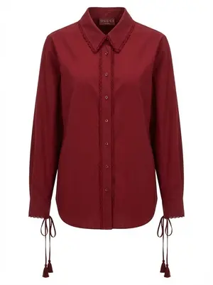 Gucci Long Sleeve Shirt With Drawstring Cuffs