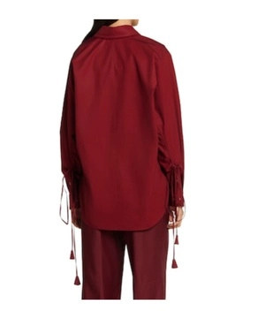 Gucci Long Sleeve Shirt With Drawstring Cuffs - Red