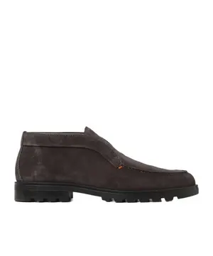 Santoni Almond Toe Slip-on Loafers