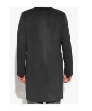 Paul Smith Double-breasted Overcoat With Notched Lapel - Black