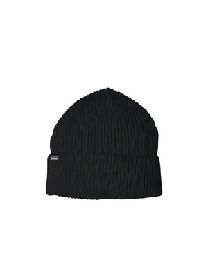Patagonia Ribbed Logo Beanie - Black