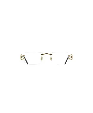 Cartier Logo Flat Mirror Eyeglasses - White