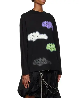 We11Done Graffiti-print Cotton T-shirt