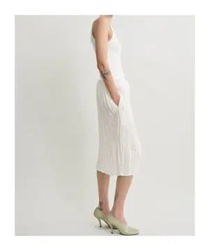 TOTEME Pleated Midi Skirt - White