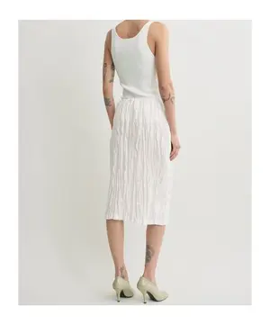 TOTEME Pleated Midi Skirt - White