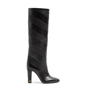 Valentino Garavani Rayons Nappa Boots With Chevron Pattern