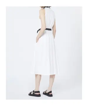 Max Mara Ubicato Belted Sleeveless Dress - White