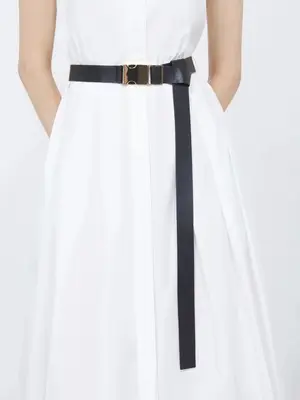 Max Mara Ubicato Belted Sleeveless Dress - White