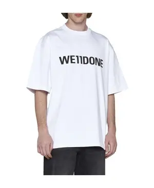 We11Done Logo-print Cotton T-shirt - Gray