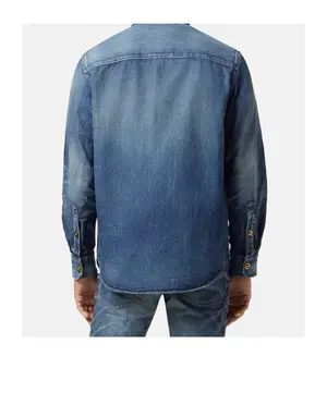 Versace Button-up Denim Overshirt - Blue
