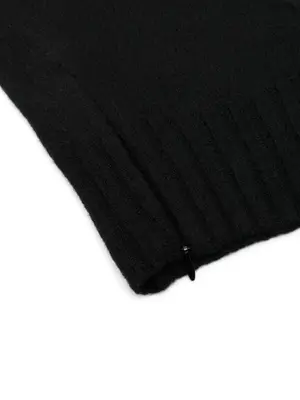 JIL SANDER Ribbed-trim Wool Balaclava - Black