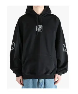 Vetements Printed Hoodie - Black