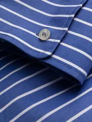 MSGM Ruffle-detail Striped Shirtdress