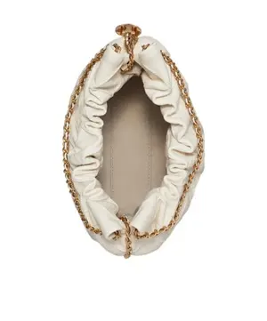Tory Burch Fleming Drawstring Hobo Bag - Light Frost