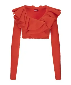 DIESEL® M-inge Plush Cardigan - Red