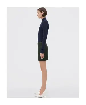 Bottega Veneta Intrecciato Leather Mini Skirt