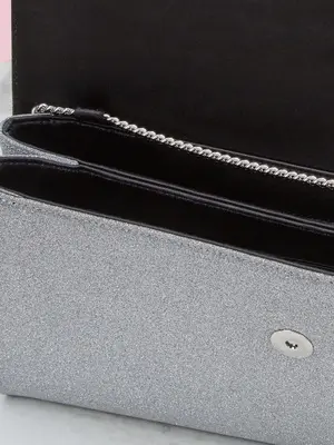 ROGER VIVIER Flower Strass Buckle Clutch Bag