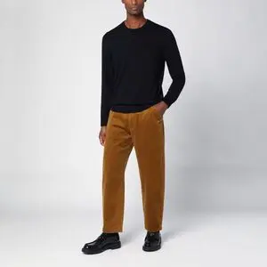 Prada Triangle Logo Tapered-leg Corduroy Trousers