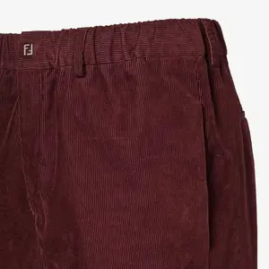 Fendi Straight-leg Corduroy Trousers - Wine Red