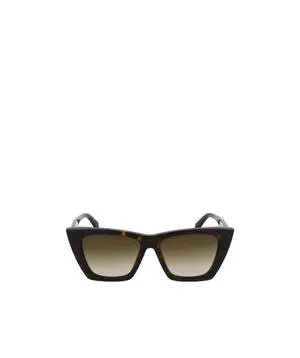 Alexander McQueen Cat Eye Frame Sunglasses - Brown